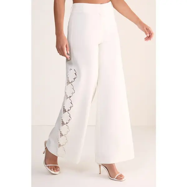 Nasty Gal Cutwork Side Tailored Wide Leg Pants