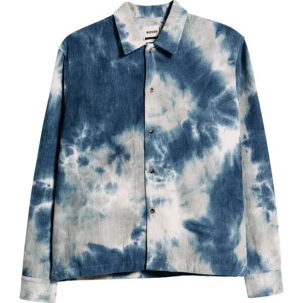 RIZORT Curtis Tie Dye Denim Button-up Shirt Jacket