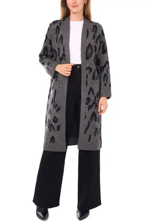 Vince Camuto Animal Print Longline Cardigan