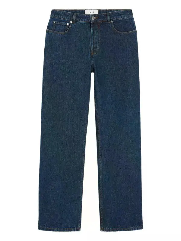 Ami Cotton Loose-fit Jeans - Blue