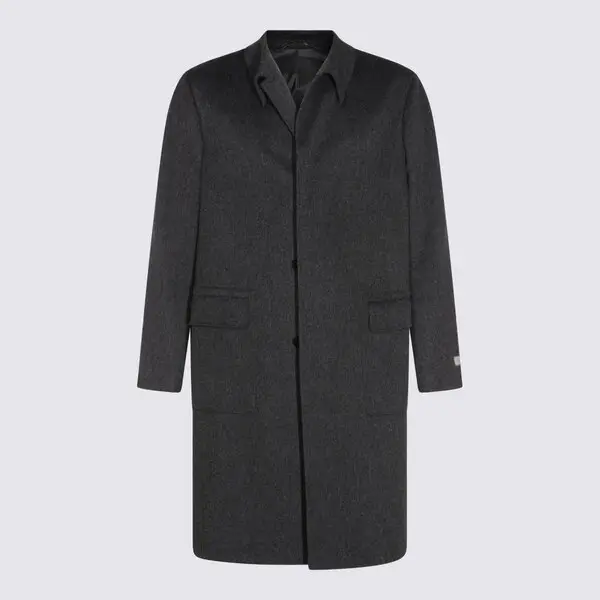 Canali Dark Grey Wool Coat