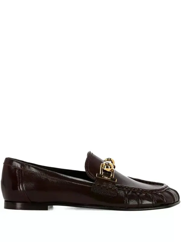 Chloé Asymmetric Metallic-miles Loafers
