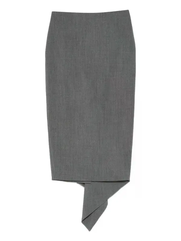 THELATEST Asymmetric Midi Skirt