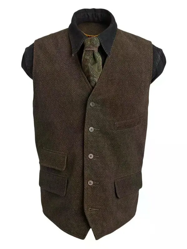Ralph Lauren Moleskin Patterned Waistcoat