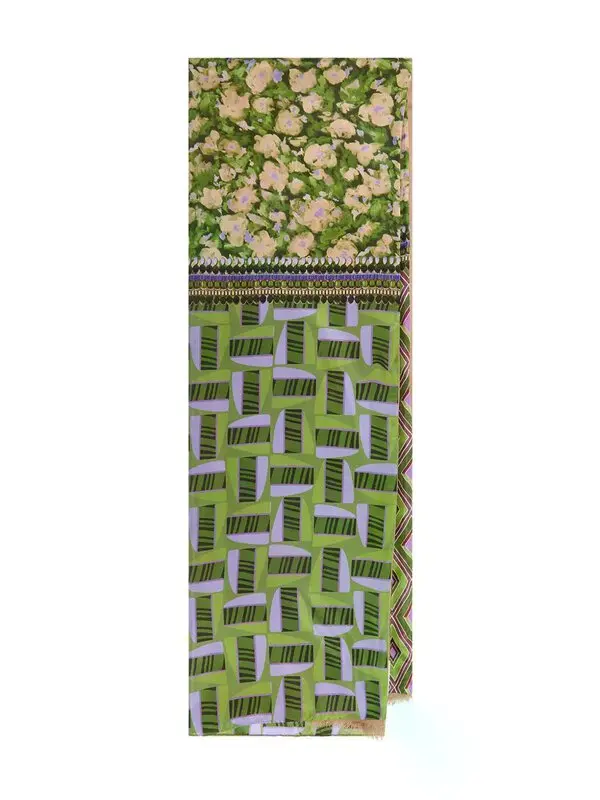 Malìparmi Floral Geometric Print Scarf