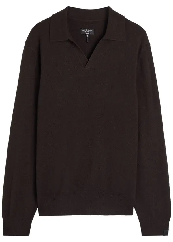 Rag & Bone Cashmere Polo Jumper