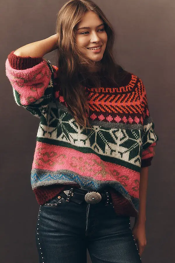 Essentiel Antwerp Irelando Fair Isle Sweater - Multi