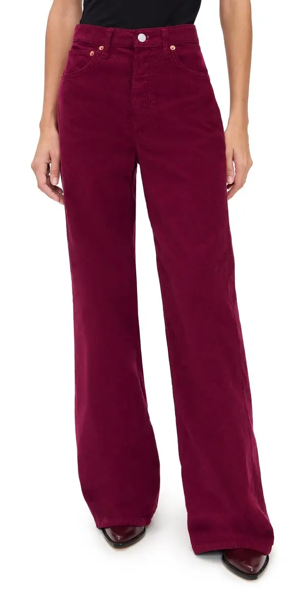 RE/DONE High-rise Wide-leg Corduroy Pants