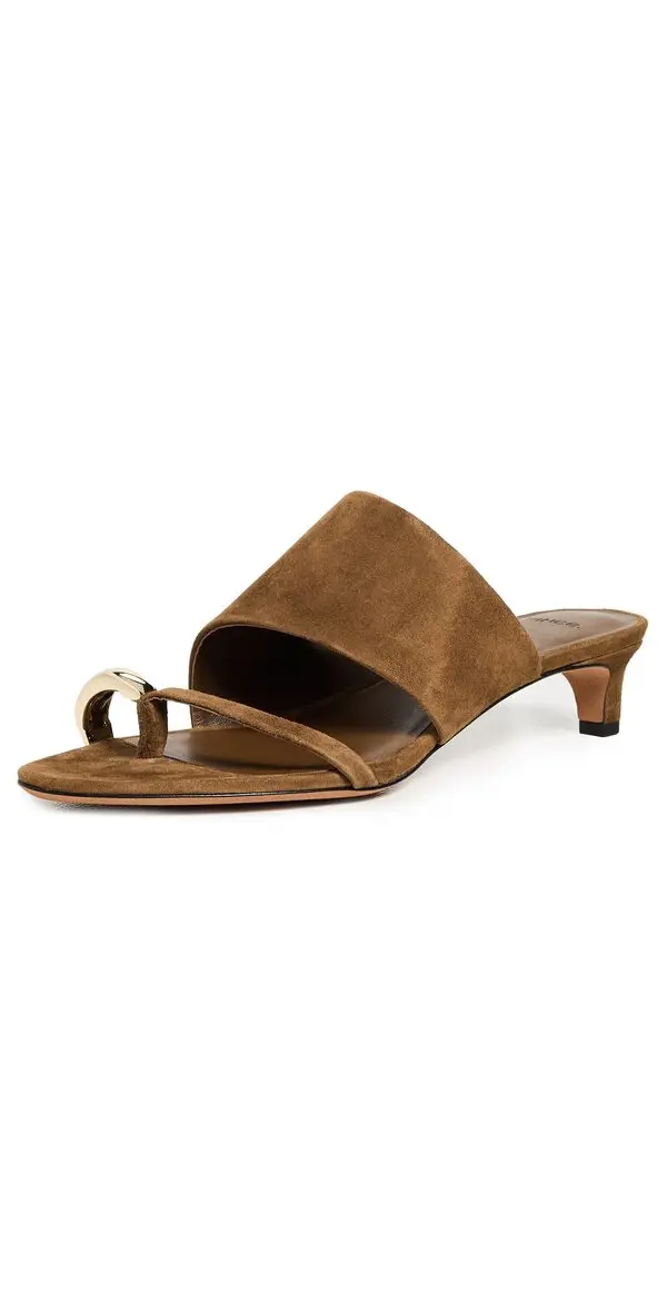 Vince Suzie Suede Kitten Heel Sandals - Elmwood