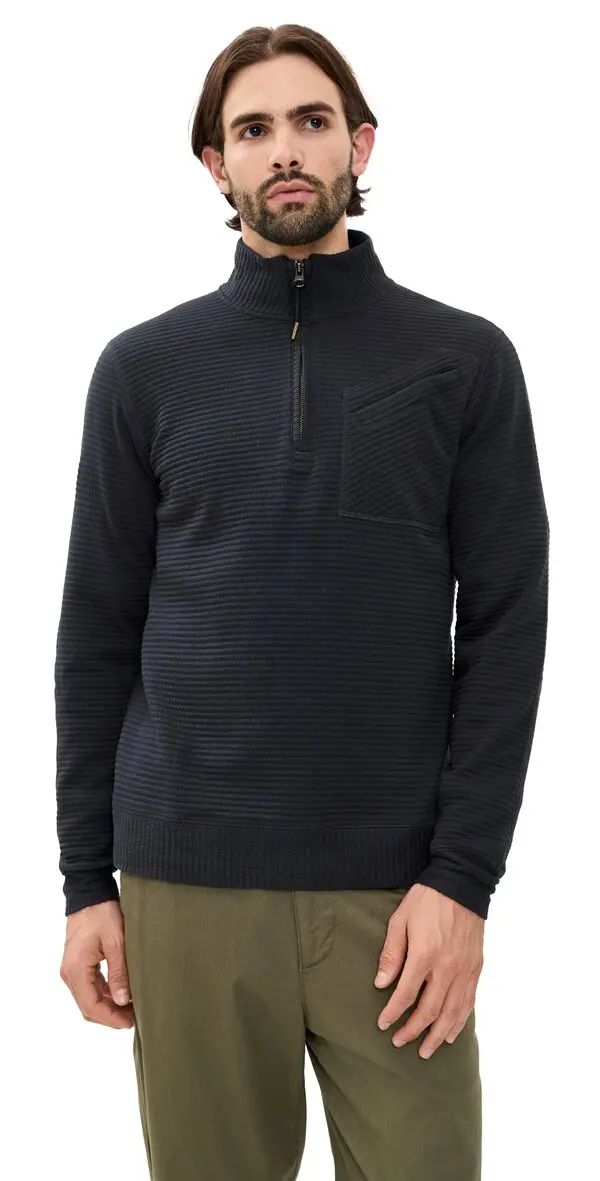 Billy Reid Quilted Half-zip Sweatshirt