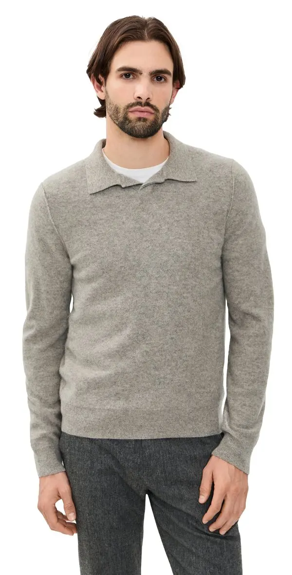 Vince Boiled Cashmere Johnny Collar Sweater