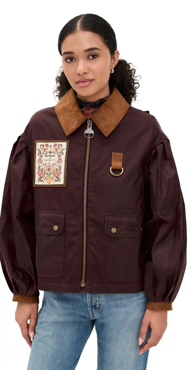 Barbour X Farm Rio Thais Wax Jacket
