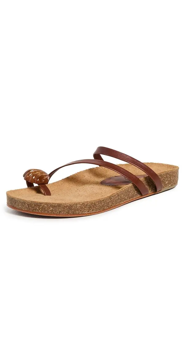 Johanna Ortiz Aztec Horse Sandals - Camel