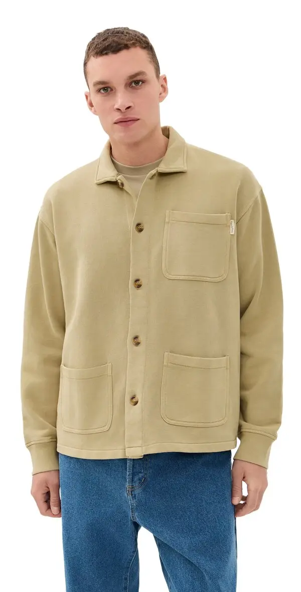 MUSEUM OF PEACE & QUIET Wordmark Jersey Chore Coat