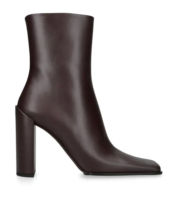 Alaïa Leather Square-toe Ankle Boots 90