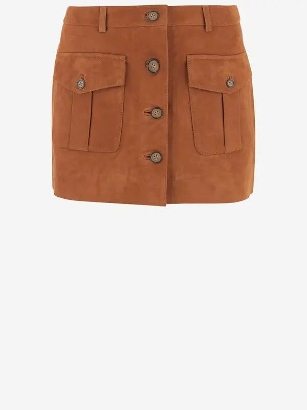 THE GARMENT Mini Suede Skirt With Pockets