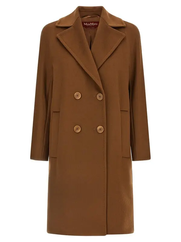 MAX MARA STUDIO Agenda Virgin Wool Coat - Brown