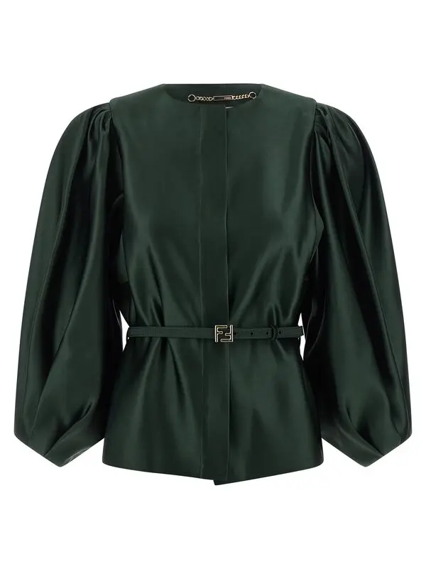 Fendi Silk Duchesse Blazer