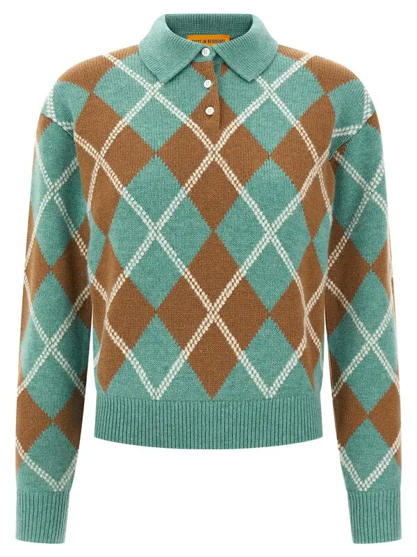 Guest In Residence Collegiate Argyle' Polo Shirt
