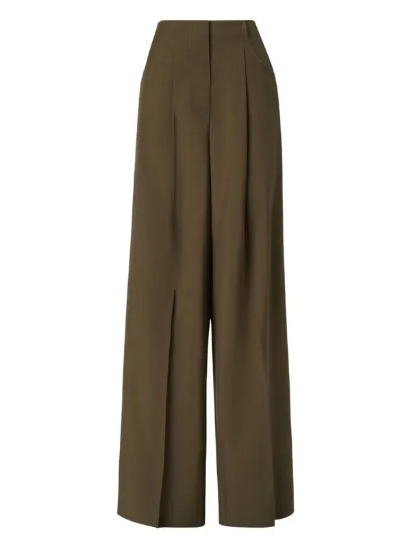 Fendi Wide-leg Wool Trousers