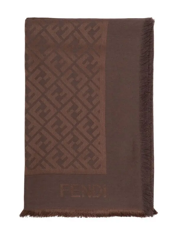 Fendi Ff Silk And Wool Scarf