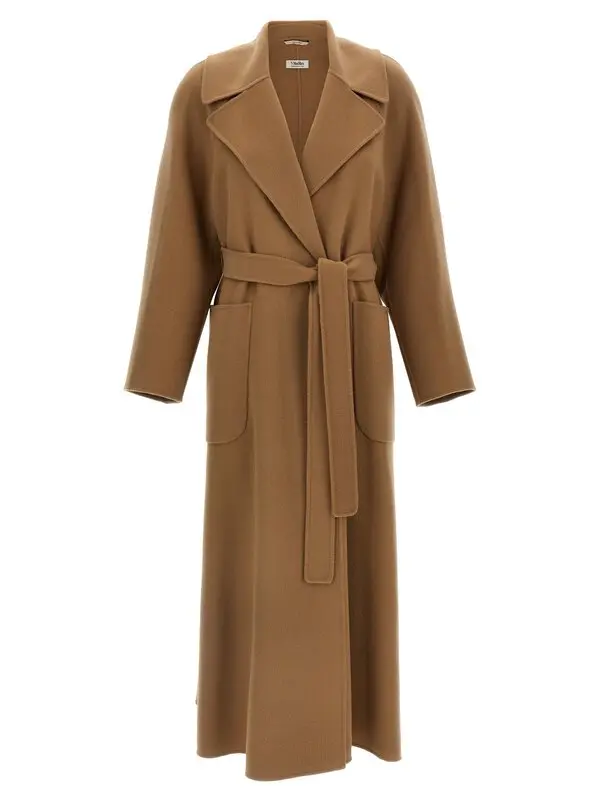 Max Mara Doris Long Coat In Double Wool Fabric