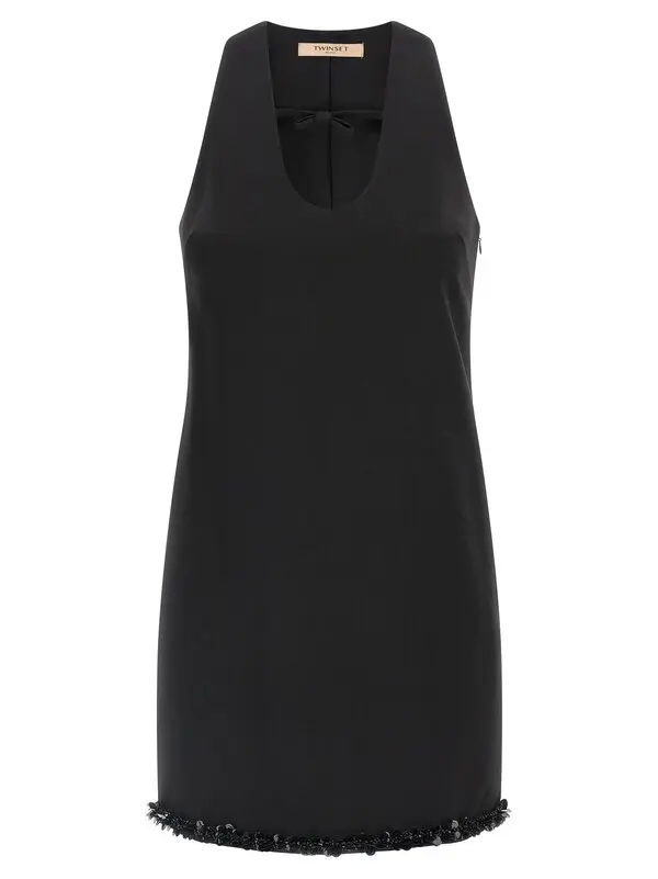 Twin-set Sequin Bow Mini Dress