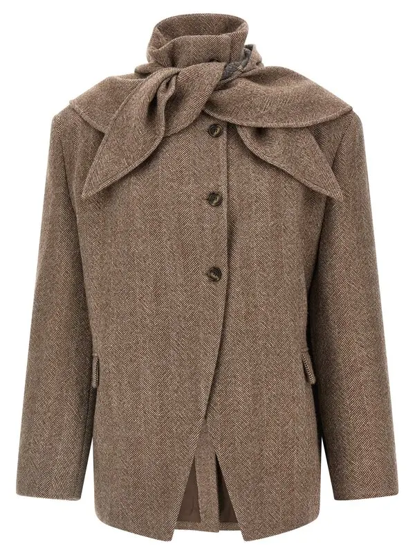 Magda Butrym 06' Herringbone Wool Blazer