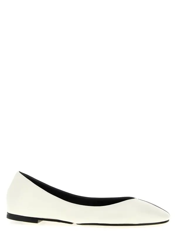 Jacquemus Les Ballerines Ovalo' Ballet Flats - White/black