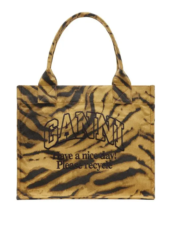 GANNI Recycled Cotton Large Tote Bag