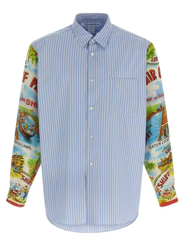 Comme Des Garçons Patterned Sleeve Shirt