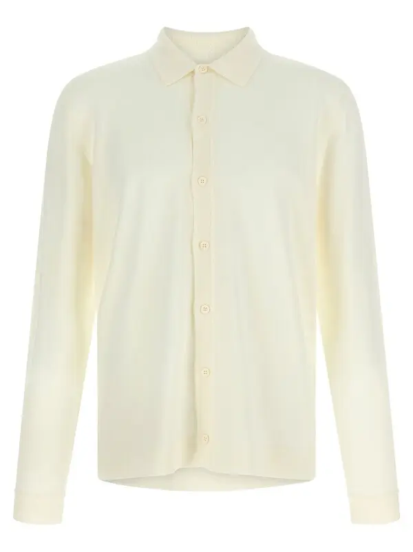 ROBERTO COLLINA Merino Wool Cardigan - Beige
