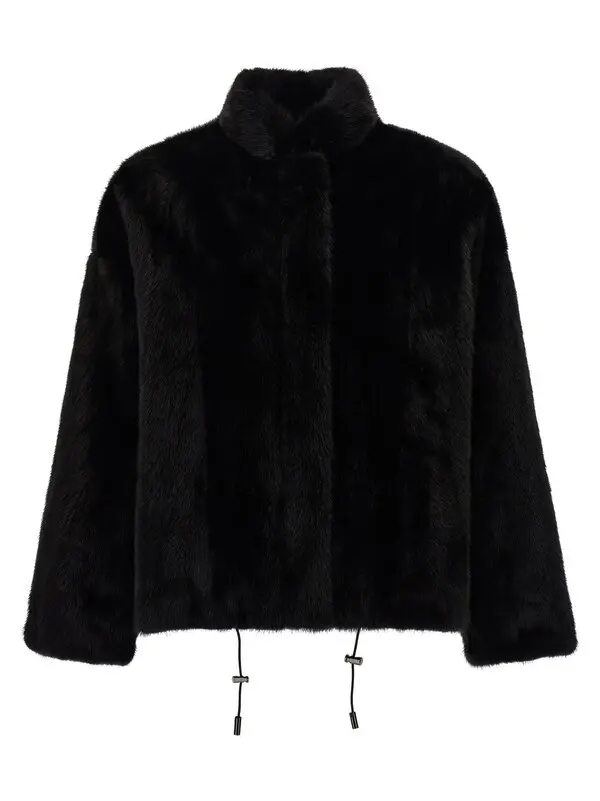 Simonette Ravizza Urra Mink Fur Bomber Jacket - Black