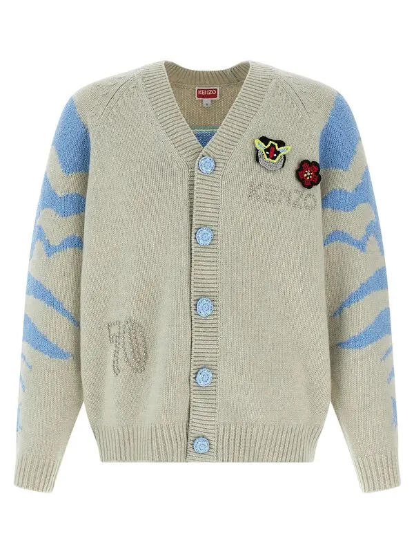 Kenzo Pachinko Knit Cardigan - Gray