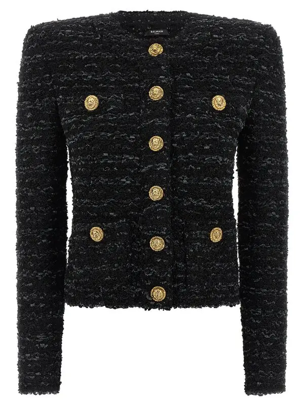 Balmain Tweed Single-breasted Blazer