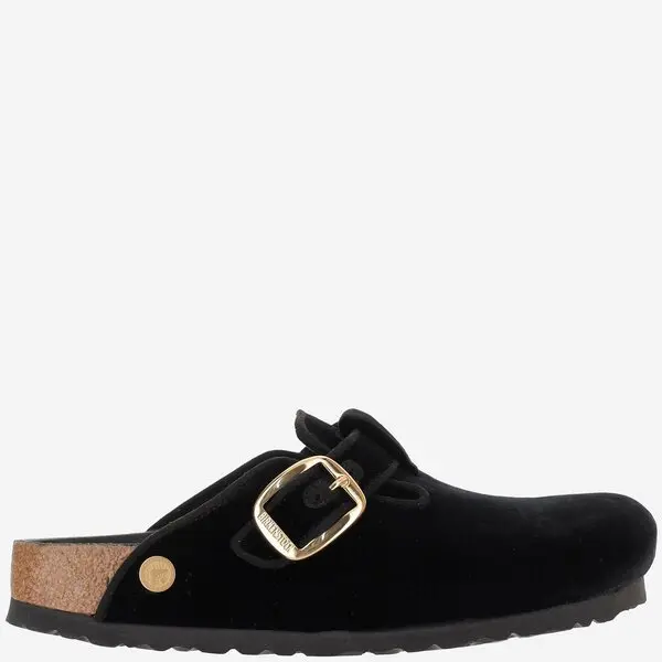 BIRKENSTOCK Boston Big Buckle Rivet Velvet Mules