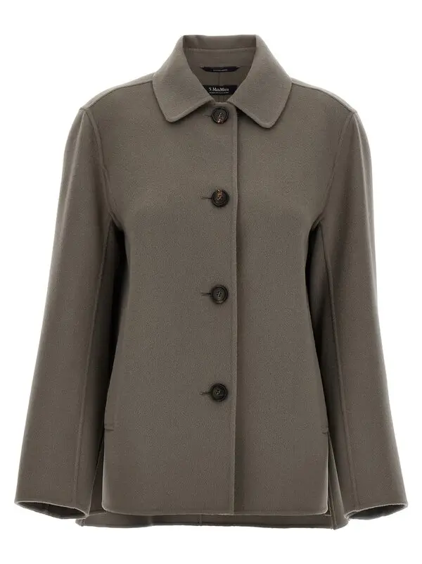 Max Mara Hand-sewn Pure Wool Double Drap Overshirt