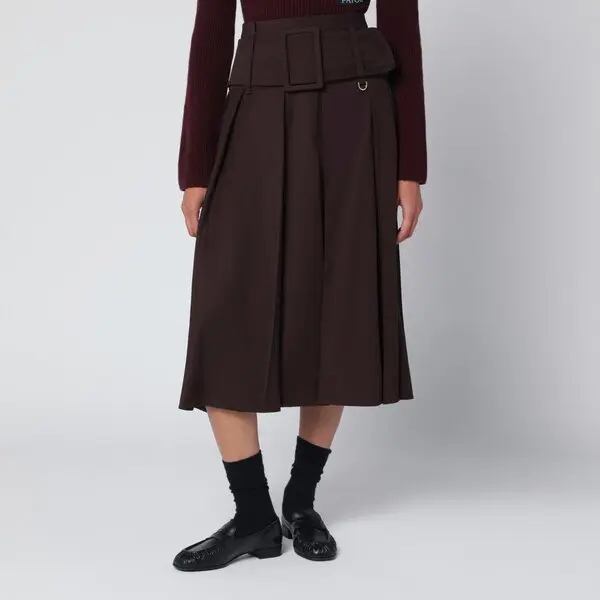 Patou Midi Skirt With Belt