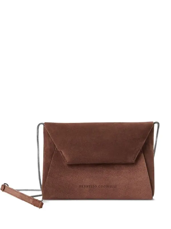 Brunello Cucinelli Suede Leather Mini Bag - Bordeaux