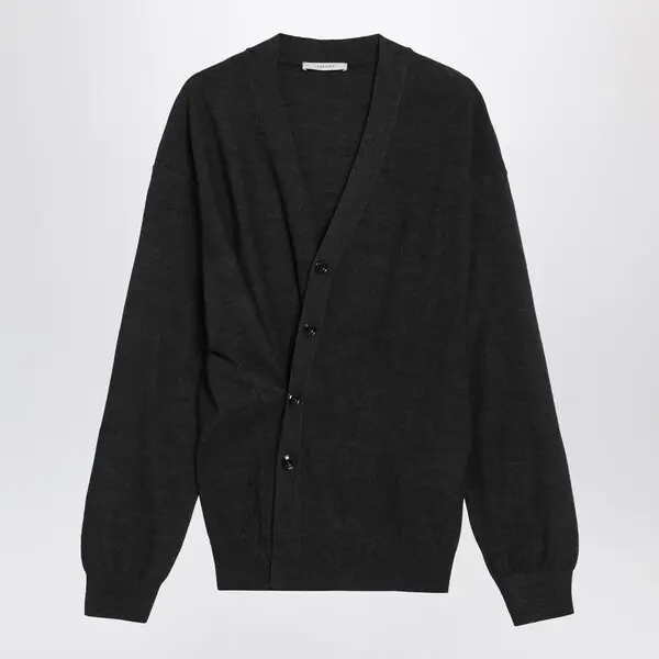 LEMAIRE Charcoal Wool Blend Cardigan