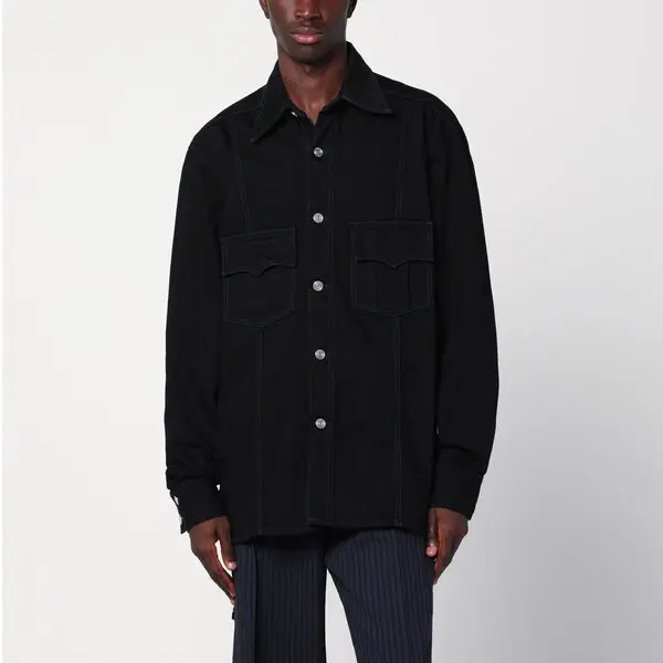 NAMACHEKO Denim Shirt Jacket - Black