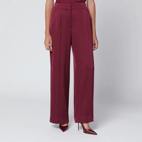 Simkhai Kyra Trousers In Blueberry Satin - Red