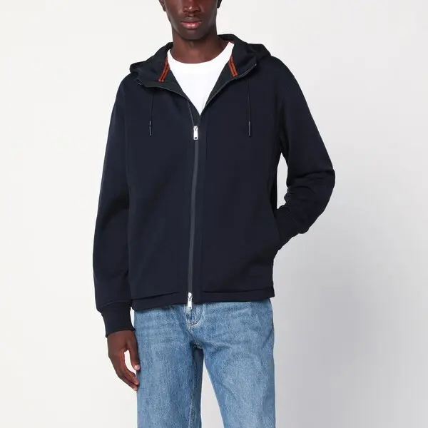 Zegna Wool Blend Zip-up Sweatshirt