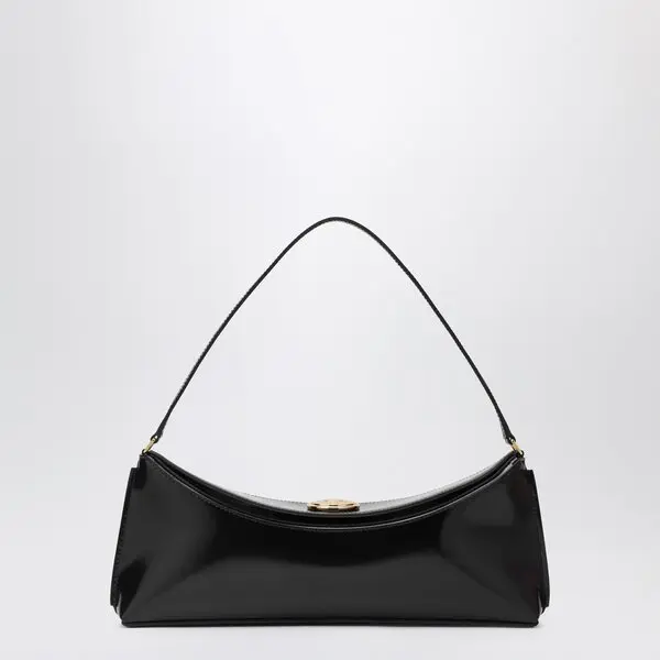 Jacquemus Leather Oval Pouch - Black