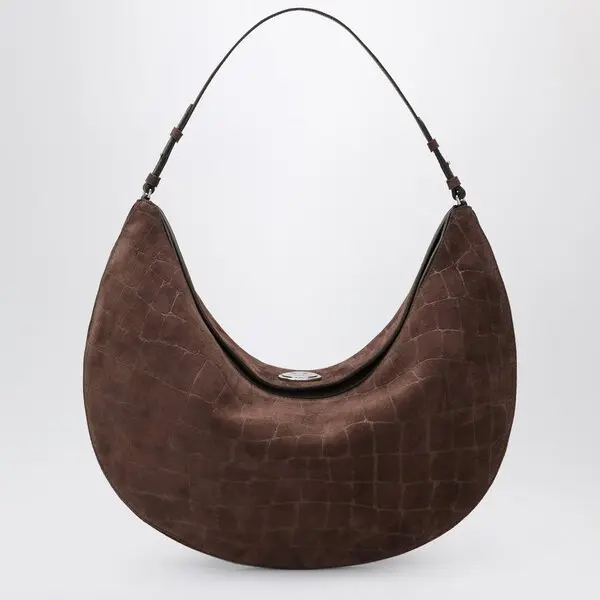 Jacquemus Large Crocodile-effect Leather Ovalo Bag