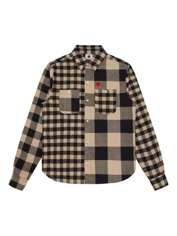 ICECREAM Cotton Blend Checked Shirt - Black