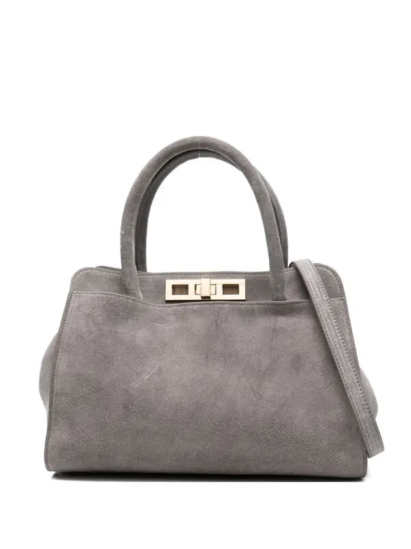 Fabiana Filippi Suede Leather Handbag - Grey