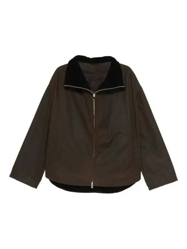 TOTÊME Organic Cotton Zipped Jacket - Brown