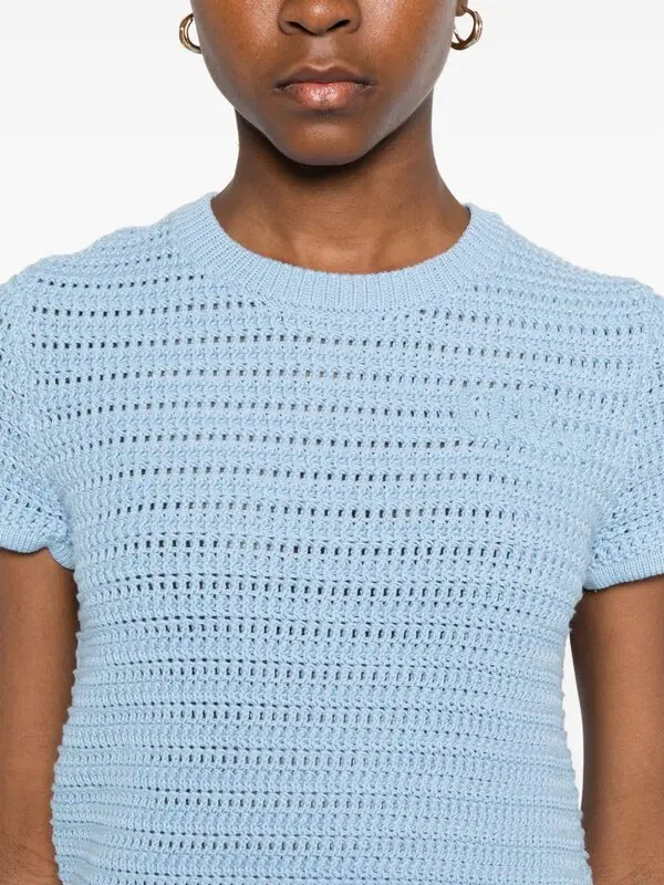 Chloé Cotton Knitted Top With Logo