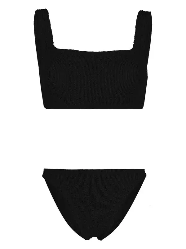 HUNZA Xandra Metallic Crinkle Bikini Set